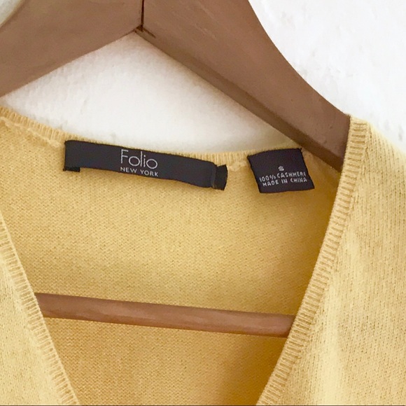 Saks Fifth Avenue | Sweaters | Saks 0 Cashmere Lemon Yellow Sweater ...